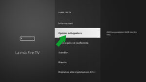 Opzioni sviluppatore Fire Stick TV - Menu segreto